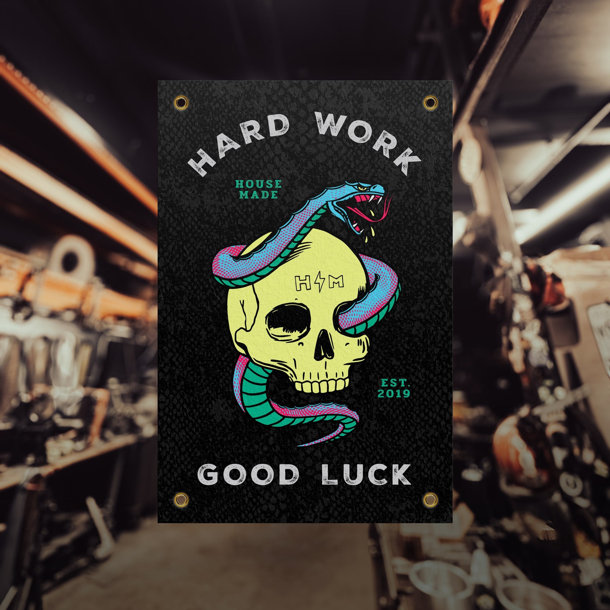 Hard Work + Good Luck Shop Banner – HouseMade Industrial